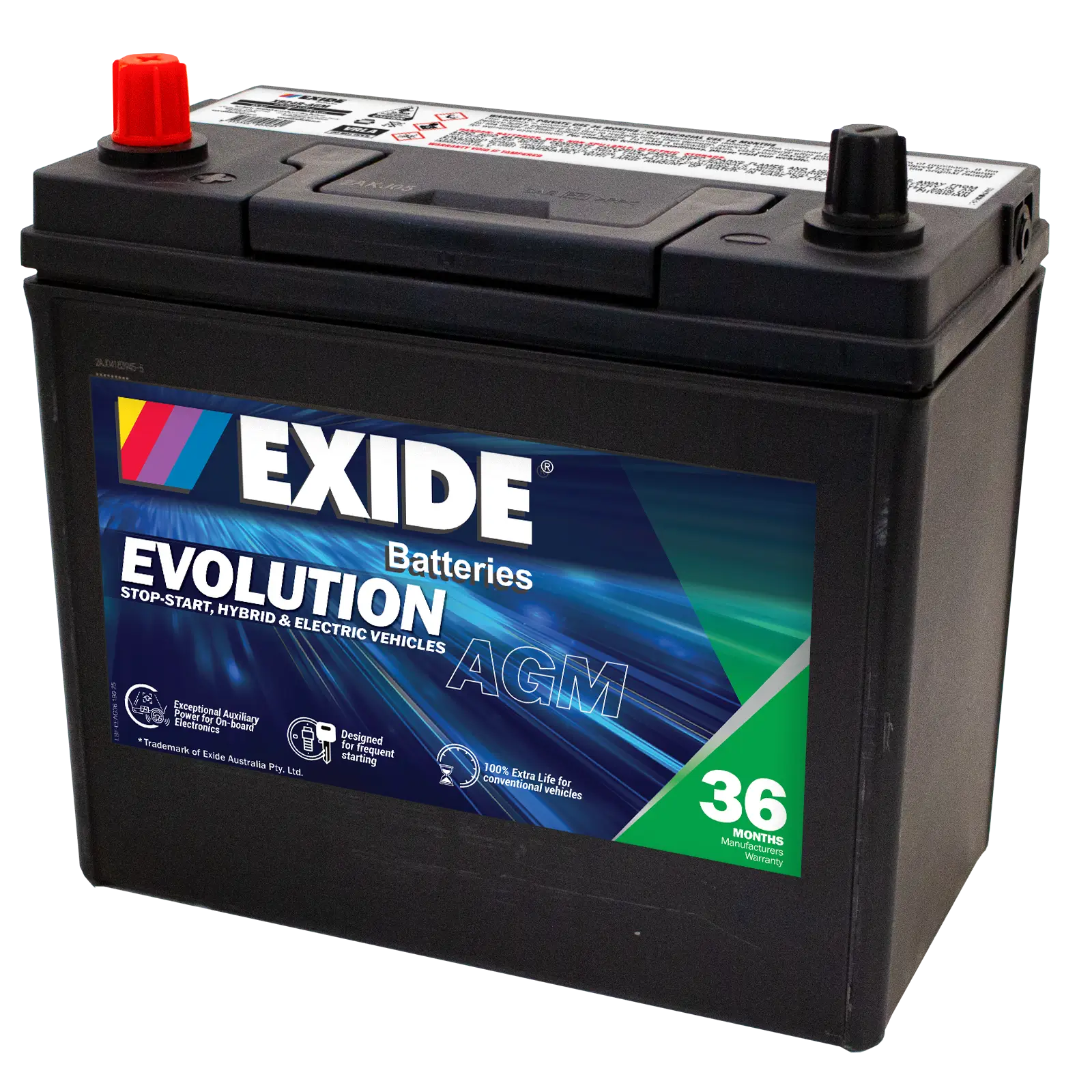 Exide XB24R-AGM 12V, 370CCA AGM Battery - Exide Batteries